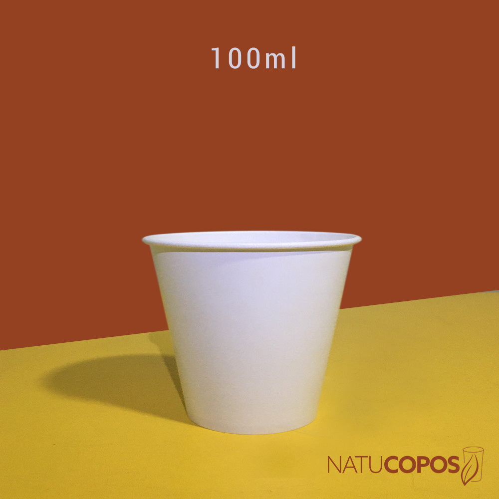 Copo de papel branco biodegradável 100 ml 10.000 un. – Natucopos
